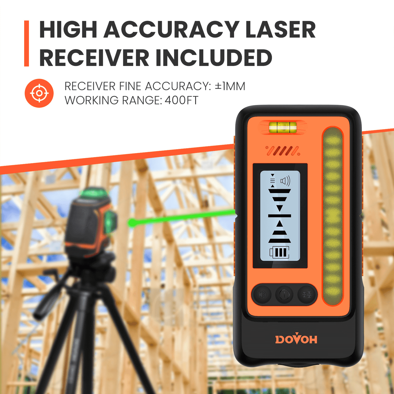 Outdoor Laser Level with Receiver- Dovoh H3-360G-KIT — Dovoh ...